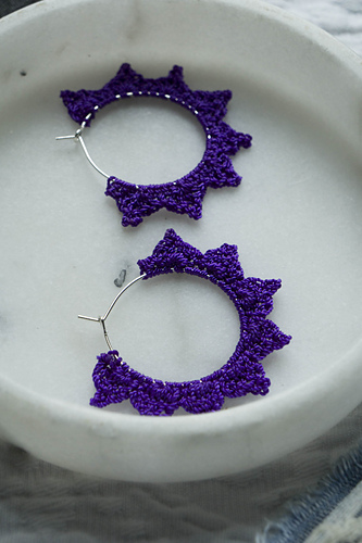Ravelry: Picot Crochet Earrings pattern by Sarah Korth