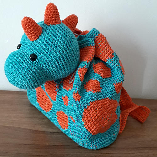 Ravelry: Dino backpack pattern by Maria Isabel