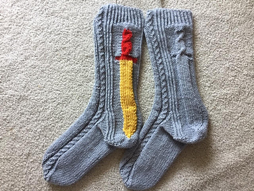 Ravelry: Sword Socks pattern by SagaSigrid