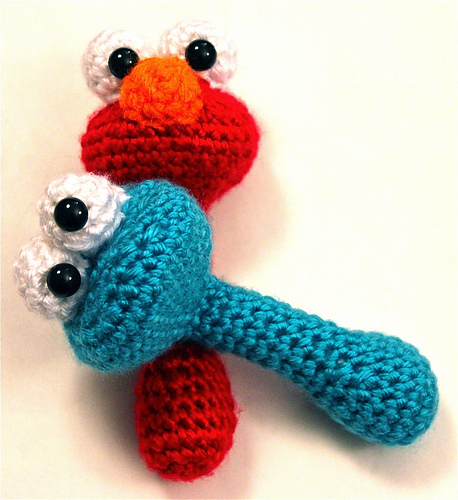 Ravelry: Elmo Baby Rattle pattern by Sahrit Freud-Weinstein