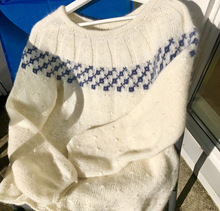 Ravelry: The Blue Flowers sweater pattern by SailorWifeKnits