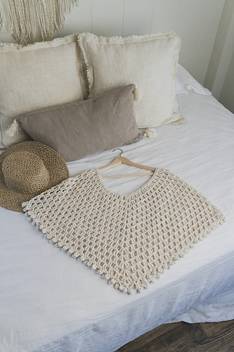 Ravelry: Cottony Poncho pattern by Salena Baca