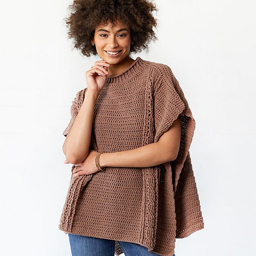 Ravelry: Transitions Cabled Poncho pattern by Salena Baca