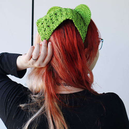 Ravelry: Cottage Core Bandana Headband pattern by Sam Bartley