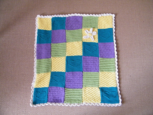 Ravelry: Textured Blocks Baby Blanket pattern by Stephany Lein