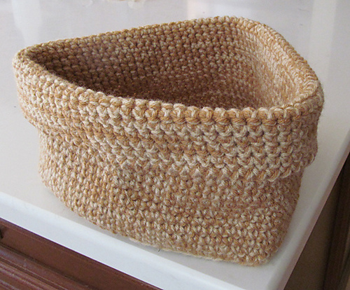 Ravelry: Triangle Basket pattern by Sandra D. Halpenny