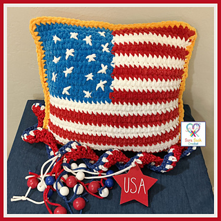 Ravelry: American Flag Pillow pattern by Sara Sach