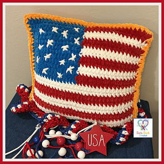 Ravelry: American Flag Pillow pattern by Sara Sach