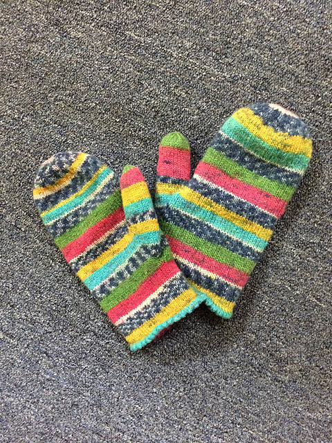 Ravelry: Candy Corn Stranded Mittens pattern by emilyelizabeth