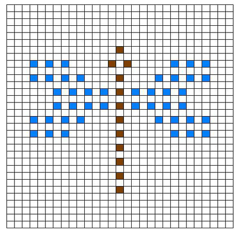Ravelry: Dragonfly Bobble Chart pattern by Kari Philpott