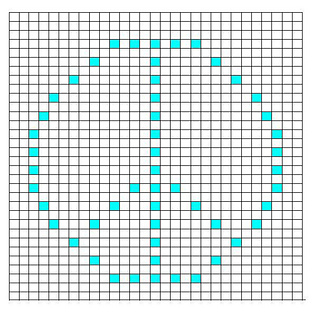 Ravelry: Peace Sign Bobble Chart pattern by Kari Philpott