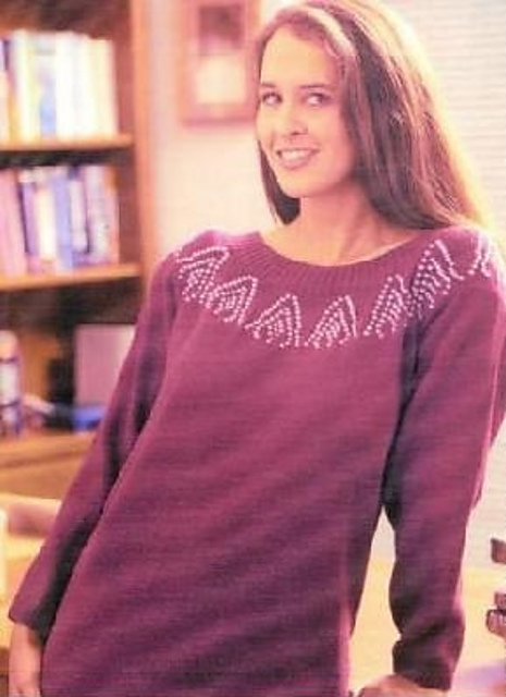 Ravelry: Lindsay Beaded Yoke Sweater pattern by Margo Turner