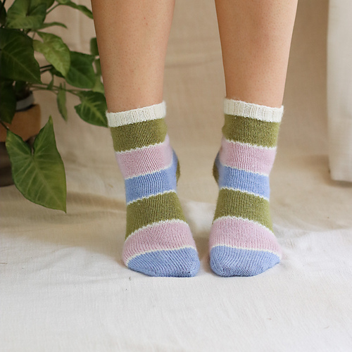 Ravelry: Slip Stitch Stripe Socks pattern by Say Little Hen