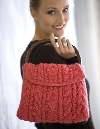 Ravelry: Montera Cabled Purse pattern by Kathy Zimmerman