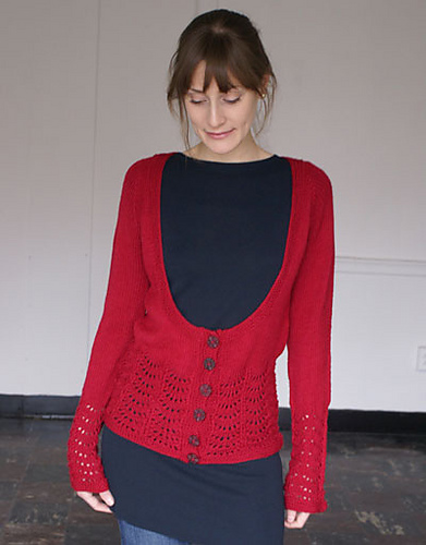 Ravelry: Scallop Lace Cardi pattern by Linda Wilgus