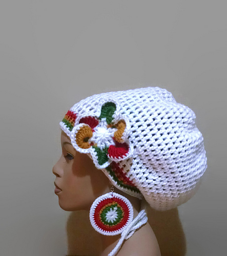 Ravelry: Rasta Colored Circle Crochet Earrings pattern by ScarFanatic1