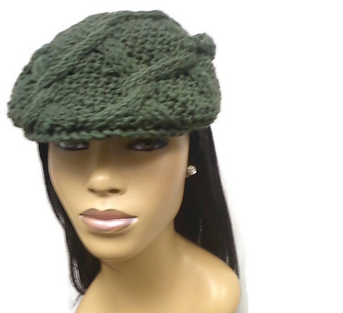 Ravelry: Cabled Unisex Newsboy Hat pattern by ScarFanatic1