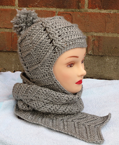 Ravelry: Nadia Scarf Hat pattern by Justine Walley (AlyseCrochet)