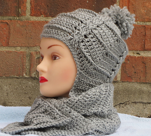 Ravelry: Nadia Scarf Hat pattern by Justine Walley (AlyseCrochet)