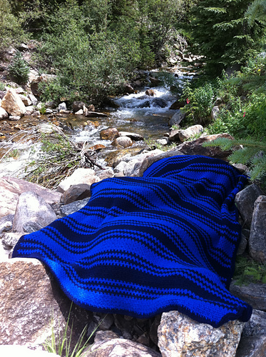 Ravelry: Striped Two-Color Crocheted Afghan pattern by Lion Brand Yarn