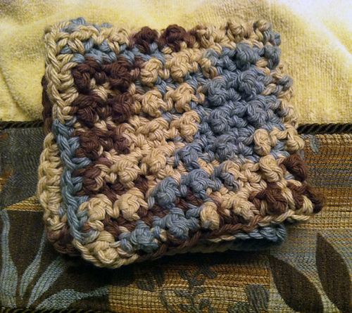 Ravelry: StarbuxStitchr's Brown&Blue Scrubbies
