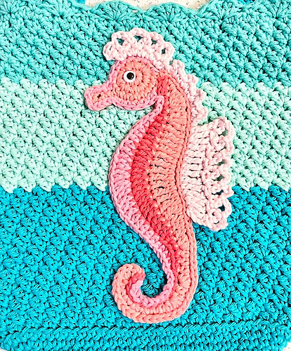 Ravelry: Seahorse Fantasy Appliques Wall Hanging pattern by Linda Maria