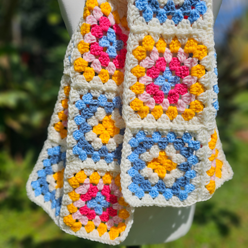 Ravelry: Elsbeth Inspired Granny Square Scarf pattern by Christa Lynn