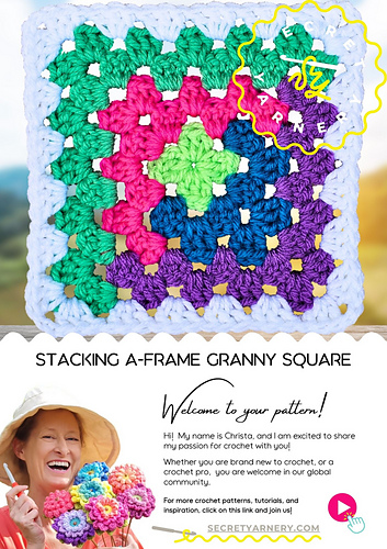 Ravelry: Stacking A-Frame Granny Square pattern by Christa Lynn