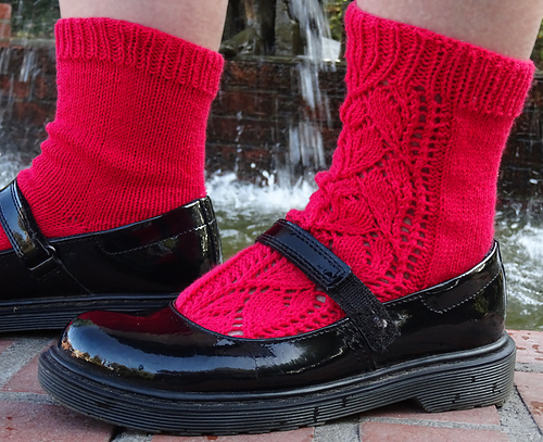 Ravelry: Breathing Fire socks pattern by Red and the Wolf Designs