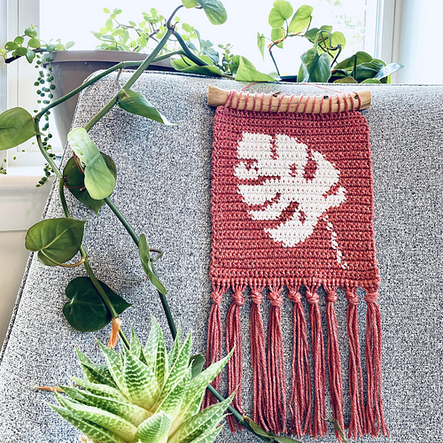 Ravelry: Monstera tapestry banner pattern by Seniya Studio