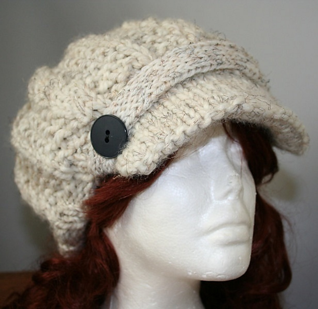 Ravelry: Cabled Newsboy Cap pattern by Amy Seager