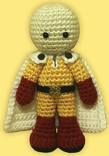 Ravelry: Amigurumi Saitama from One-Punch Man pattern by Pamela Reid