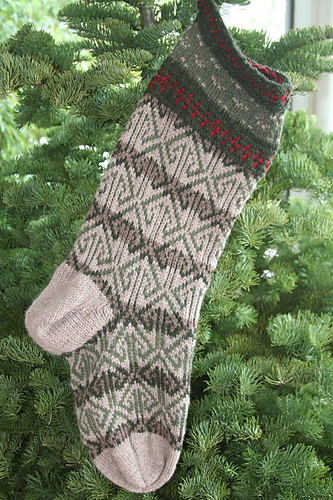 Ravelry: Celtic Christmas Fair Isle Stocking pattern by Ron Schweitzer