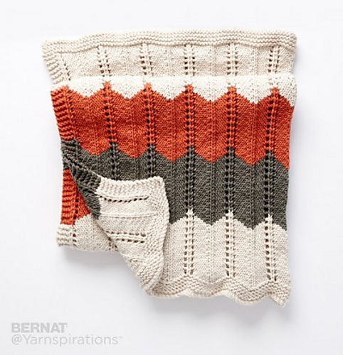 Ravelry: Ripple and Ridge Knit Blanket pattern by Bernat Design Studio