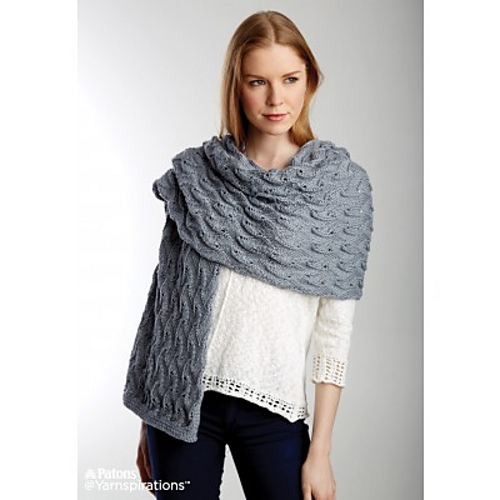 Ravelry: Elegant Lace Shawl pattern by Yarnspirations Design Studio