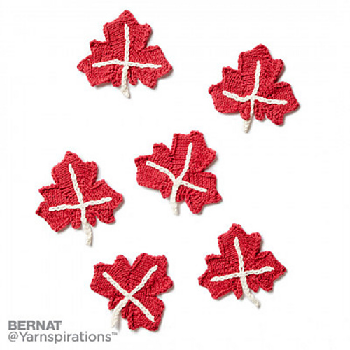Ravelry: Maple Leaf Knit Applique pattern by Yarnspirations Design Studio