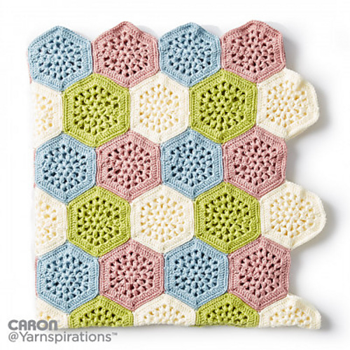Ravelry: Crochet Hexagon Afghan pattern by Yarnspirations Design Studio