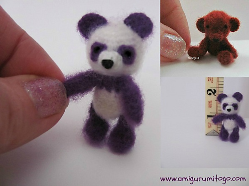 Ravelry: Miniature Purple Panda pattern by Sharon Ojala