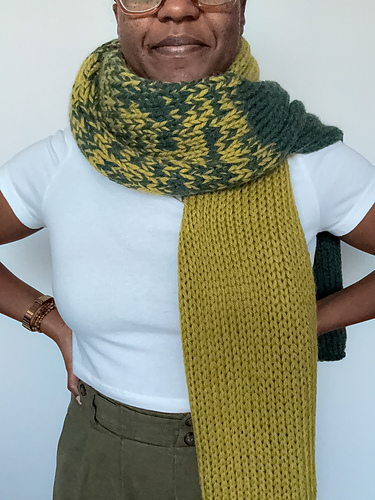 Ravelry: Two-Tone Flow Scarf pattern by She Tried It!