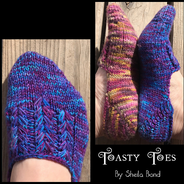 Ravelry: Toasty Toes Sock Slippers pattern by Sheila Bond