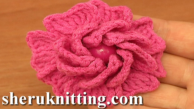 Ravelry: Crochet Shaped Petal Flower pattern by Elena Rugal Studio