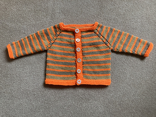 Ravelry: Max Baby Cardigan with Eyelet Raglan pattern by marianna mel