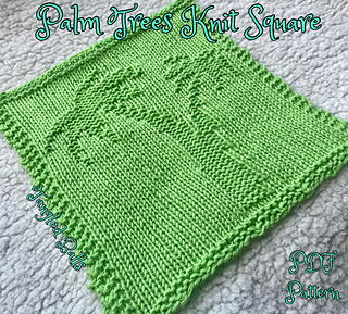 Ravelry: Palm Trees Knit Square pattern by Brittany Arkward