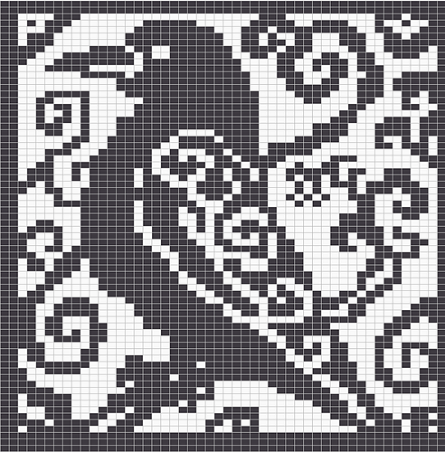 Ravelry: Spirit Raven Knitting Charts pattern by Melanie Nordberg