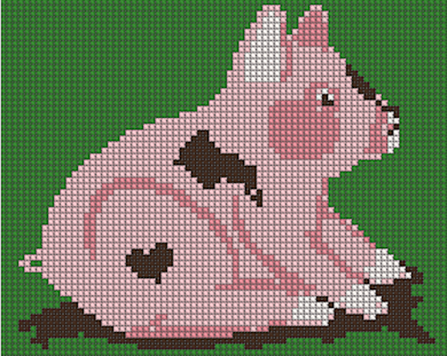 Ravelry: Little Piggy Square Charts pattern by Melanie Nordberg
