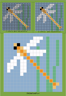 Ravelry: Pocket pet Dragonfly Chart pattern by Melanie Nordberg