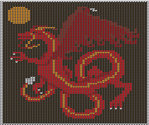 Ravelry: Red Dragon Charts pattern by Melanie Nordberg