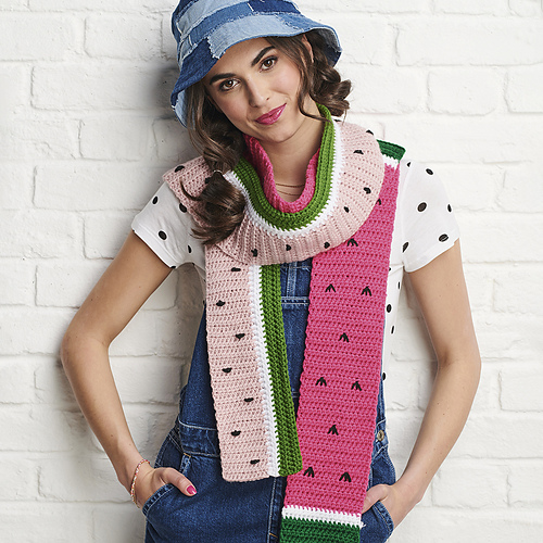 Ravelry: Summer Watermelon Fruit Food Scarf pattern by Michael Hon