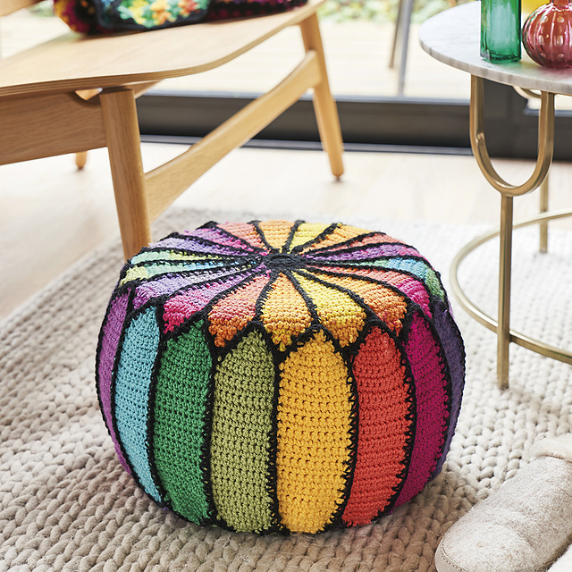 Ravelry: Stained Glass Footstool pattern by Marianne Rawlins
