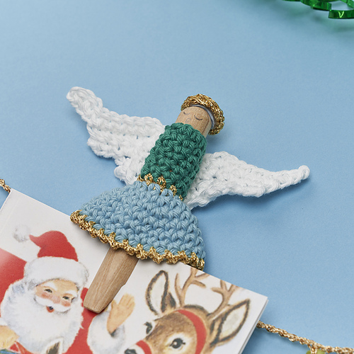 Ravelry: Vintage Christmas Peg Angel pattern by Natalie Beard